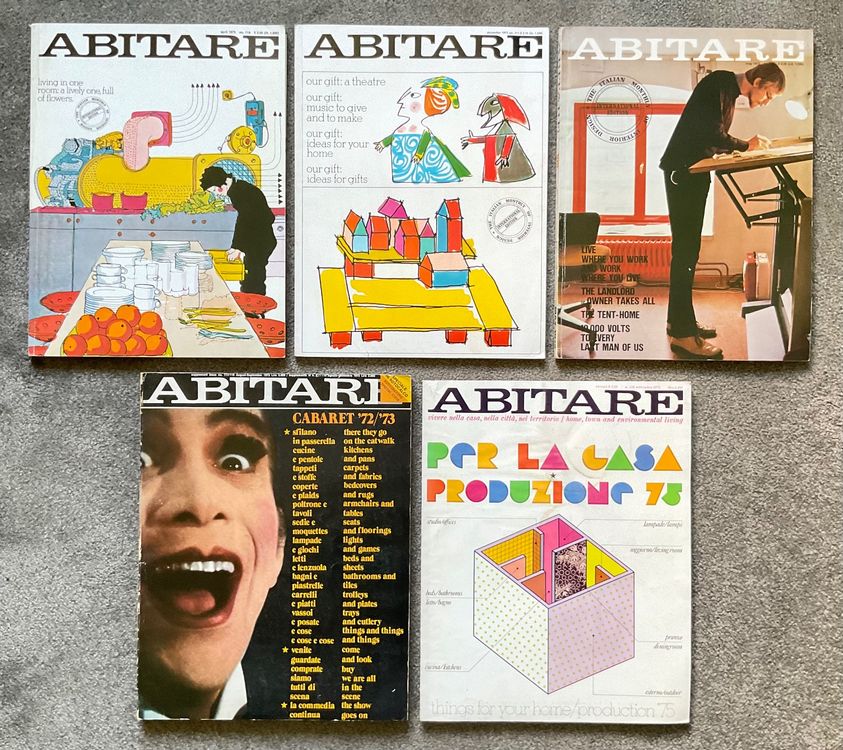 ⚫️ 5 Ausgaben ABITARE Architektur- & Designmagazin – 1972–75 (Gebraucht ...