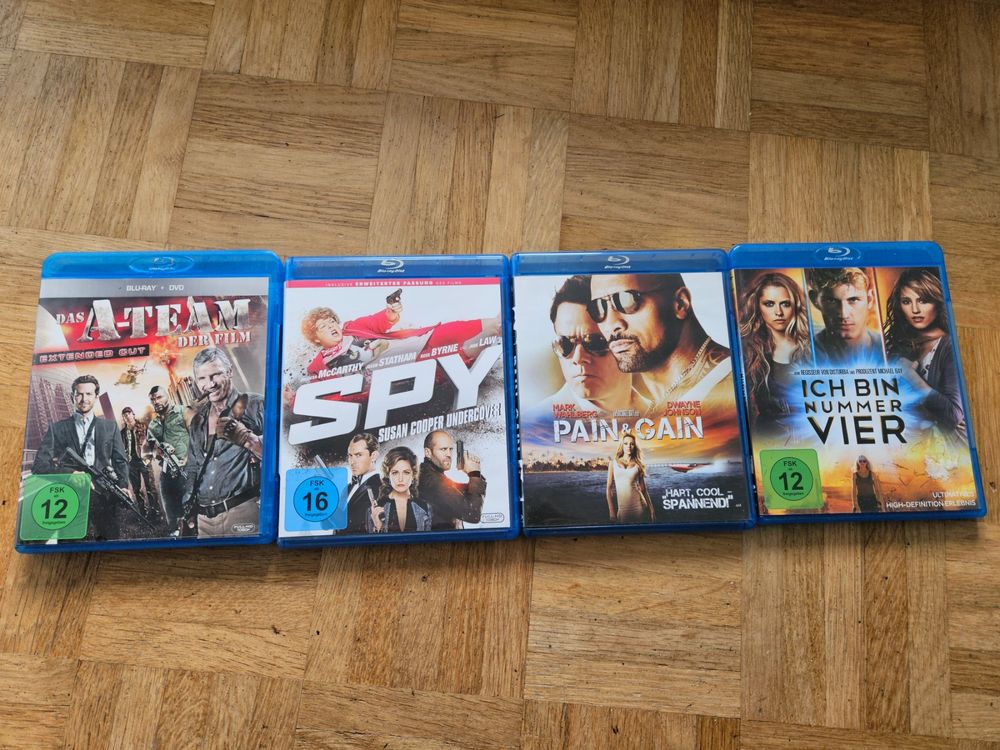 4 Blu-ray Filme, A-team, Pain Gain, Spy, ich bin Nummer vier (Gebraucht ...