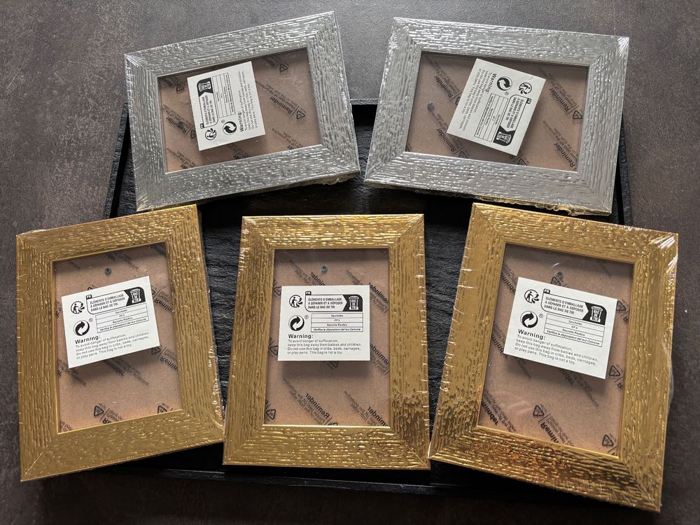 5 Cadres photos - Set, Silver&gold (Neuf (Voir description)) à ...