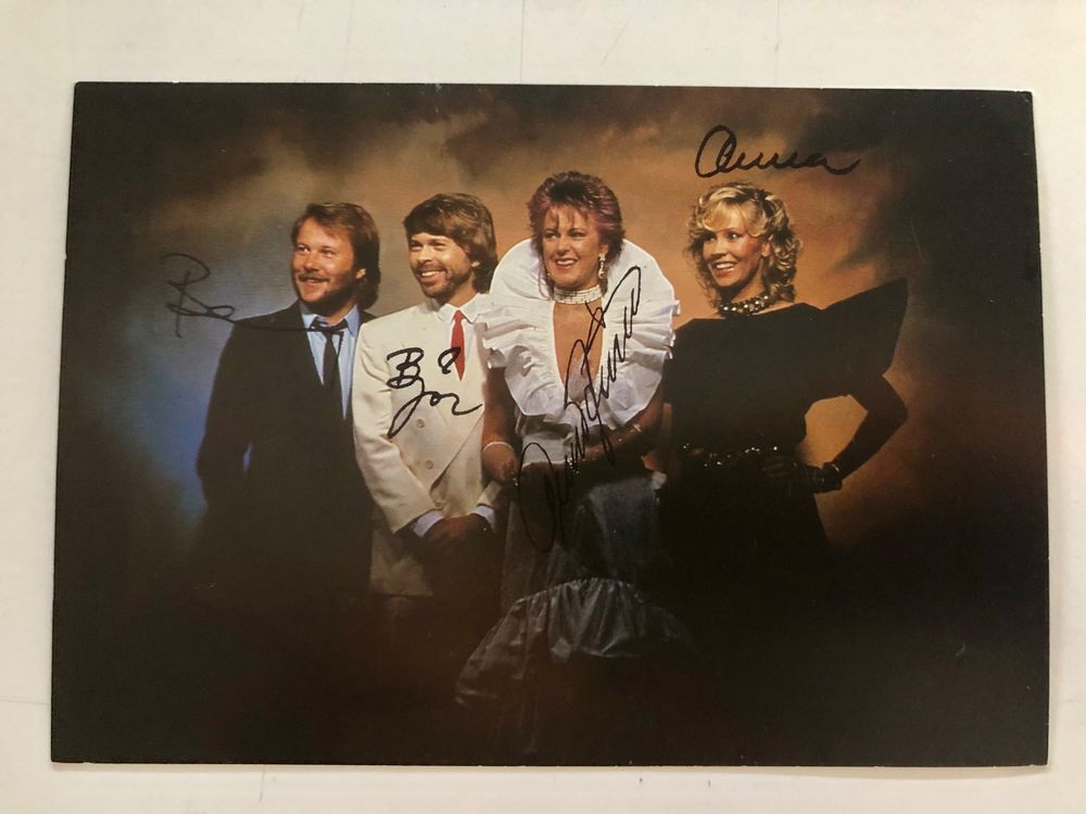 ABBA ihre letzte Autogramm Karte / 80iger (Gebraucht) in Wettingen für CHF 105 – mit Lieferung ...