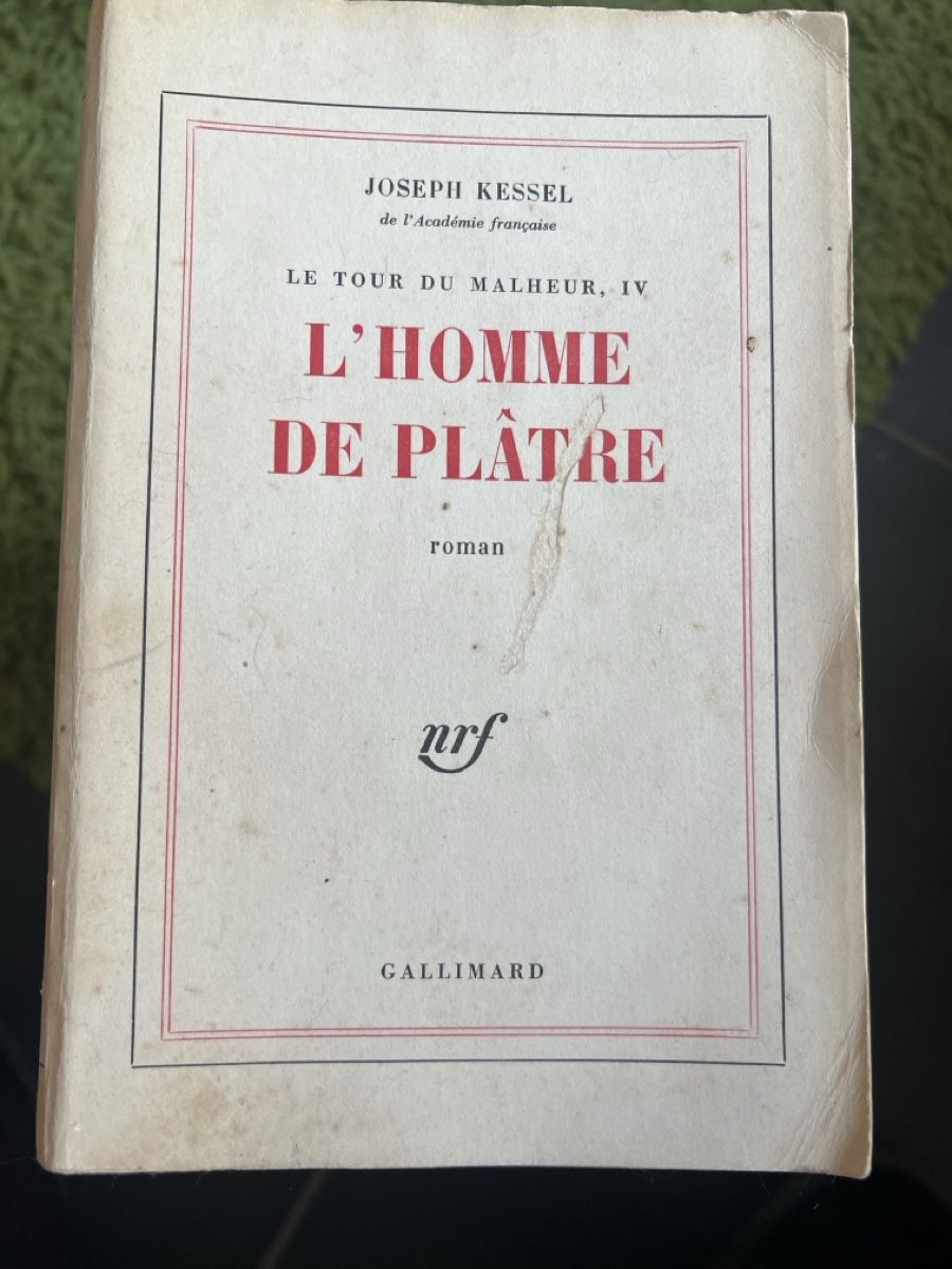 Joseph Kessel - L'homme de plâtre, French Edition Book (Gebraucht) in ...
