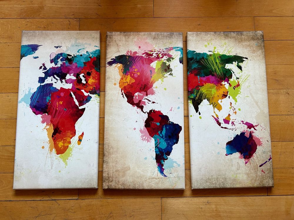 Leinwand Bild Weltkarte | Kaufen auf Ricardo