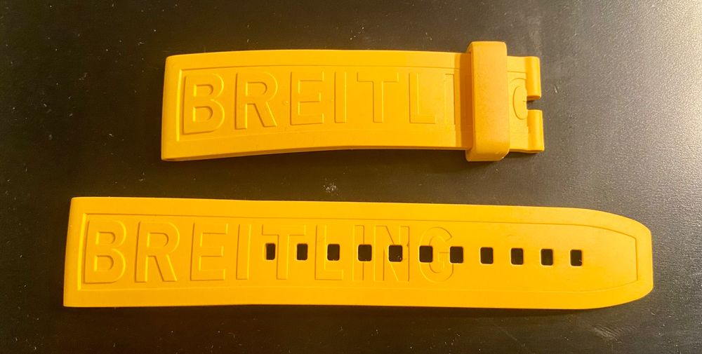 BREITLING Yellow Rubber strap 22-20 (Neuf (Voir description)) à ...