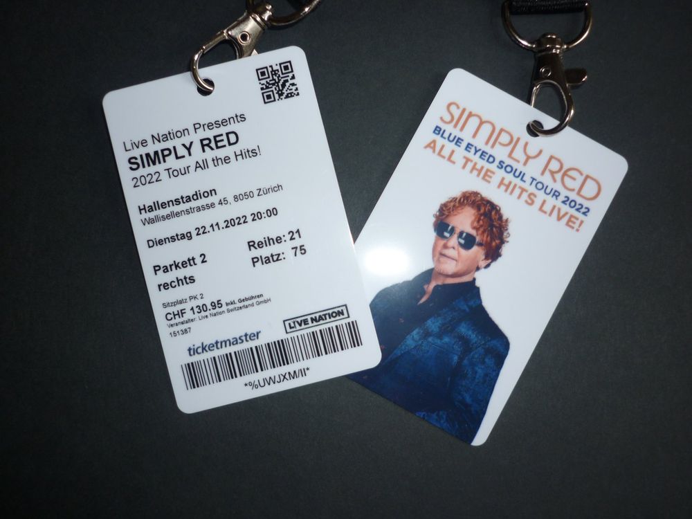 Simply Red Hallenstadion Tickets (Neu (gemäss Beschreibung)) in ...