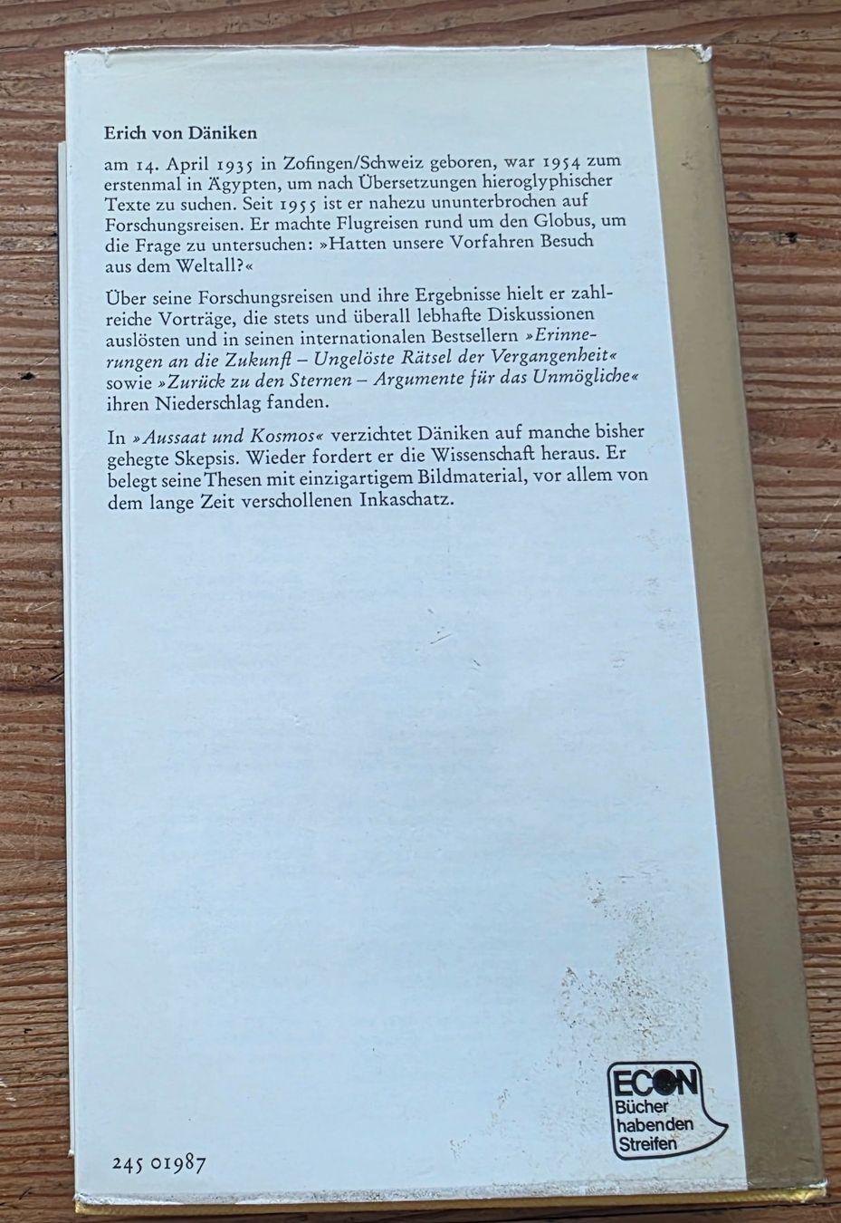 Aussaat und Kosmos Buch 3. Auflage 1972 Erich von Däniken (Gebraucht ...