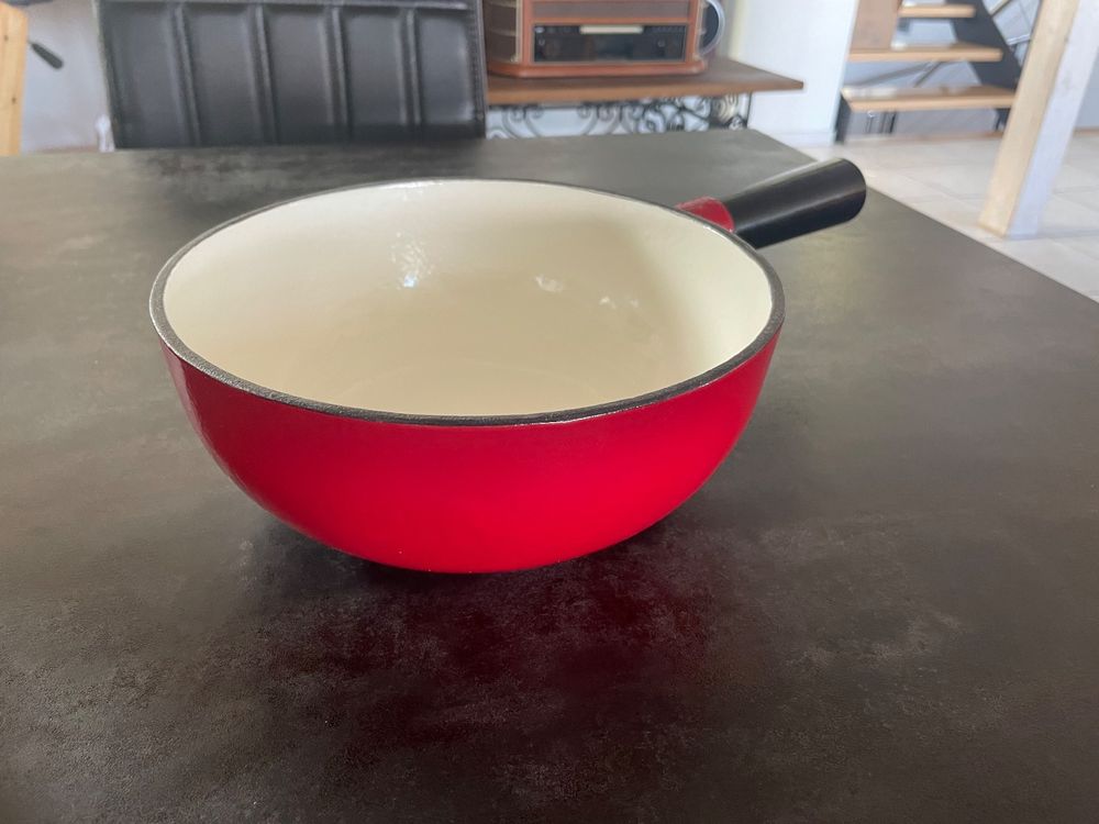 Ancien Caquelon à Fondue en Fonte Émaillée | Kaufen auf Ricardo