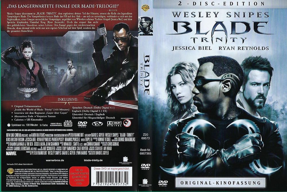 Blade Trinity -DVD, Wesley Snipes & Jessica Biel der 3.Teil | Acheter ...