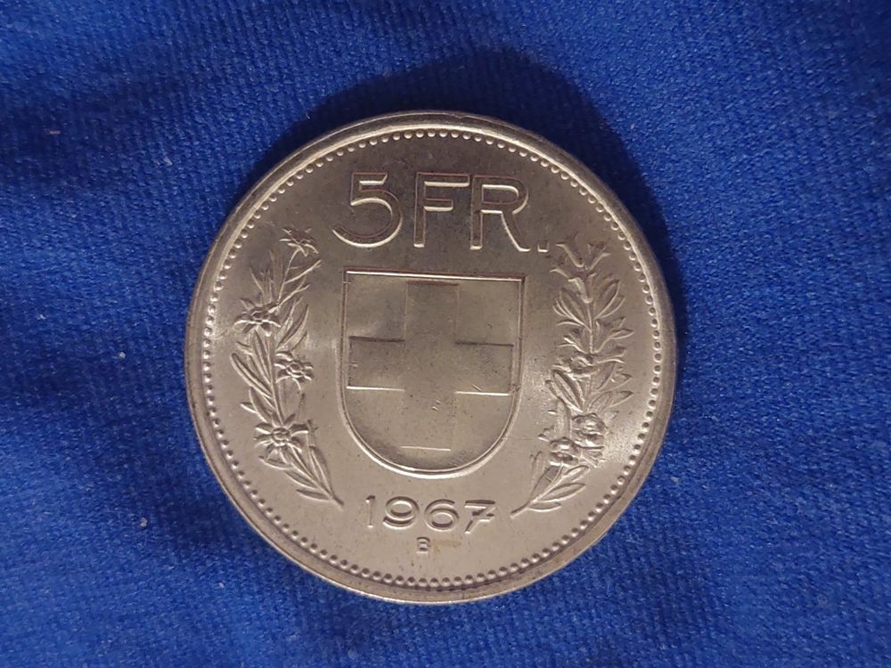 5 Franken 1967 Silbermünze Stempelglanz | Kaufen auf Ricardo