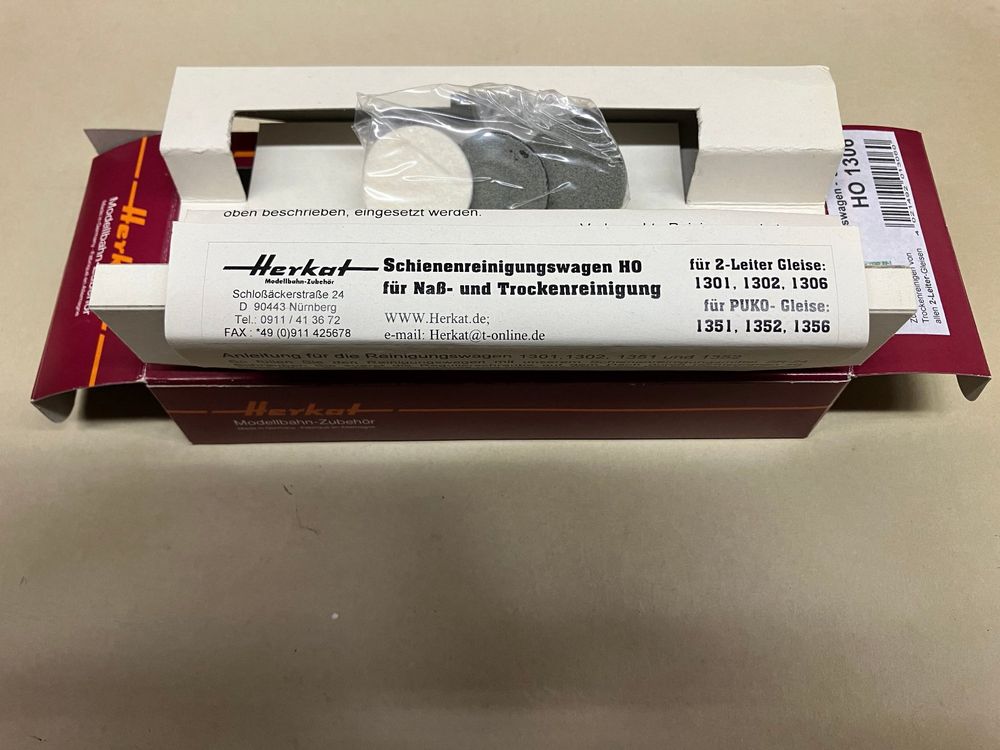 Herkat 1306 Schienenreinigungswagen-Set, H0 GS (Gebraucht) in Neuendorf ...