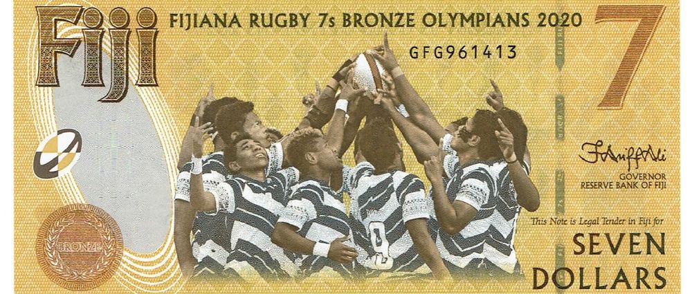 Fiji 7 Dollars 2020-2022 Gedenkausgabe Olympia 2020 UNZ (Neu (gemäss ...