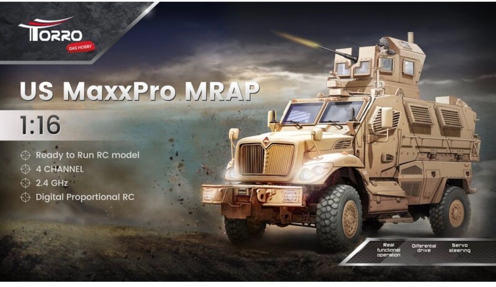 TORRO RC US MAXXPRO MRAP 1/16 Top Zustand (Gebraucht) in Sennwald für ...