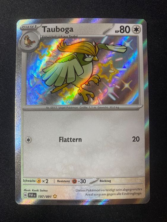 Shiny Tauboga 197 - Pidgeotto - Paldean Fates - DE (Neu (gemäss ...