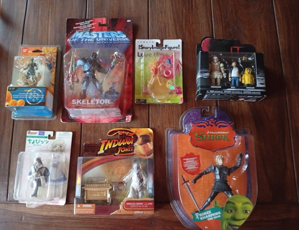 Lot de figurines d'action: Shrek, Indiana Jones etc. (Neu und ...