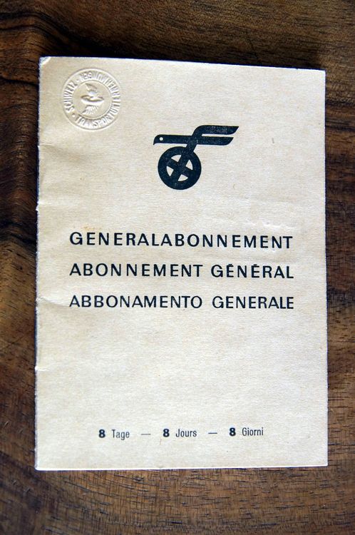 SBB Generalabonnement - 3.Klasse - 1942 (Gebraucht) in Schönenwerd für ...