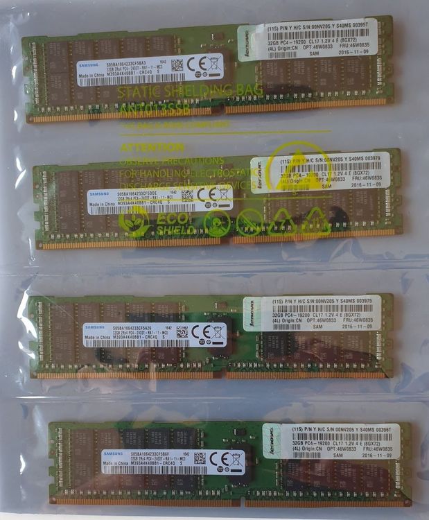 4x32Gb 2Rx4 PC4-2400T 128Gb RAM-Set | Kaufen auf Ricardo