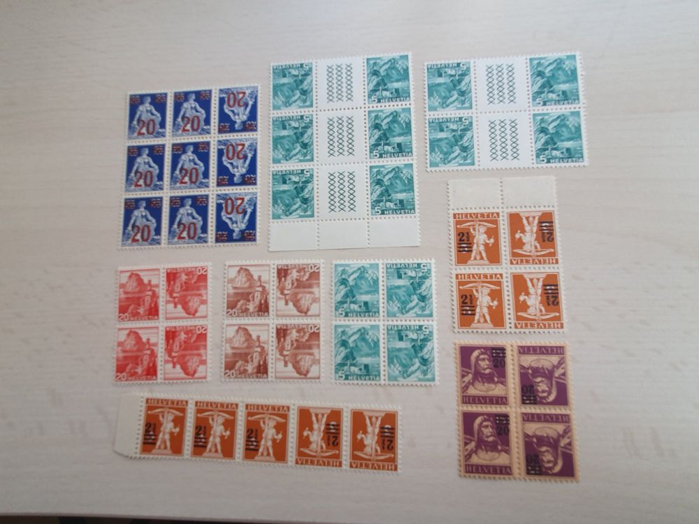 Kehrdrucke verschiedene Einheiten, postfrisch** ab 1.- | Kaufen auf Ricardo