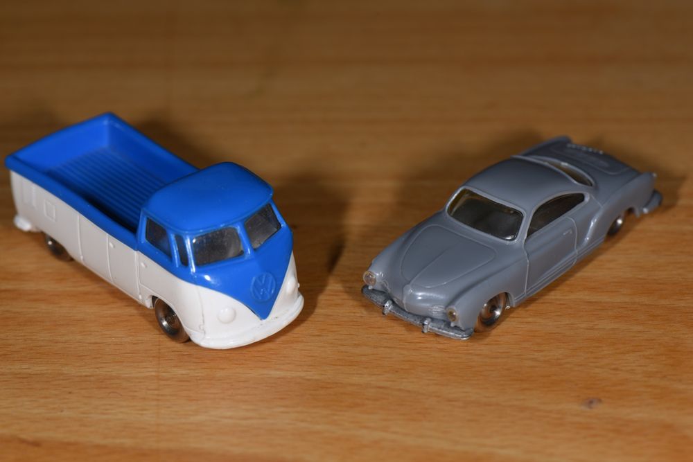 2 VW Modellautos Bulli T1 & Karmann Ghia Lego 1/87 antik (Gebraucht) in ...