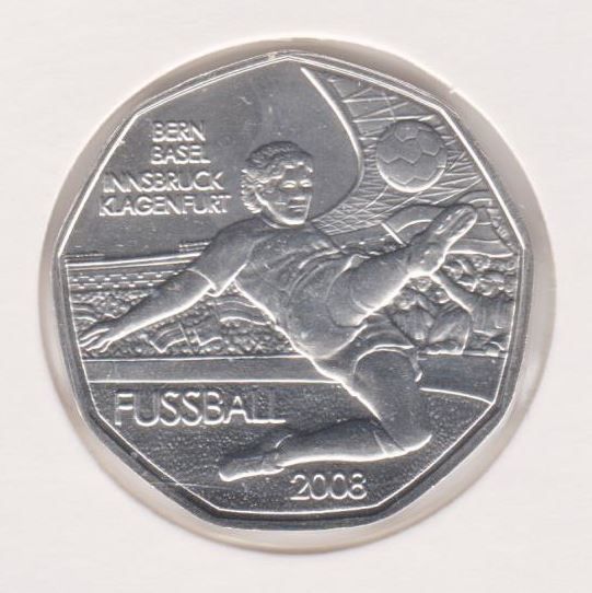 Austria 5 Euro 2008 Fussball Bern Basel (Gebraucht) in WilSG für CHF 8 ...