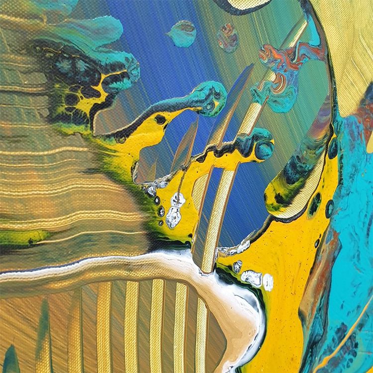 Original Gemälde von Dieu "Concession" abstrakt (Neu (gemäss Beschreibung)) in Dresden für CHF ...