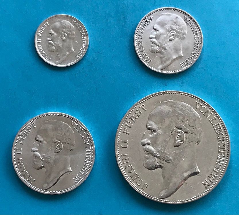 Liechtenstein Silber 50 Rappen bis 5 Franken-Münzen von 1924 | Kaufen auf Ricardo