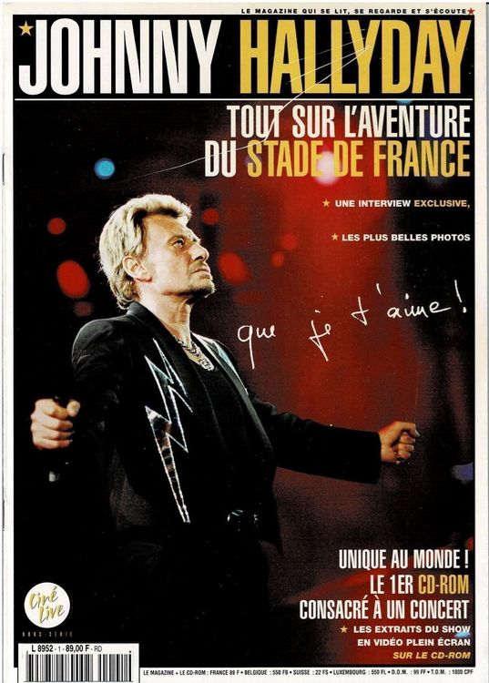 Johnny Hallyday - 1er CD-ROM + Magazine au Stade de France (Gebraucht ...