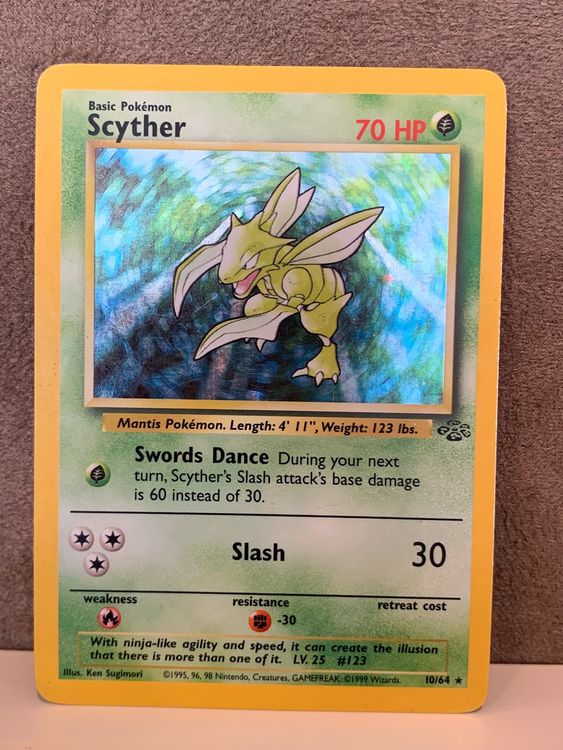 Scyther Holo ENG Jungle Pokemon 10/64 Dschungel (Gebraucht) in Fislisbach für CHF 9 – mit ...