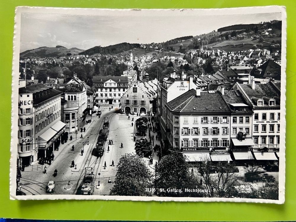 St. Gallen Hechtplatz von oben gesehen im Jahre 1948 (Gebraucht) in ...