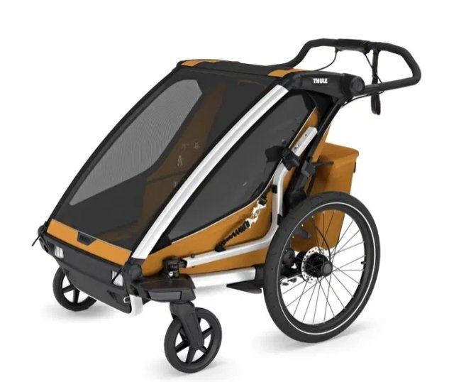 THULE Anhänger Chariot SPORT 2 Double alu/yellow ungeöffnet! (Neu und ...