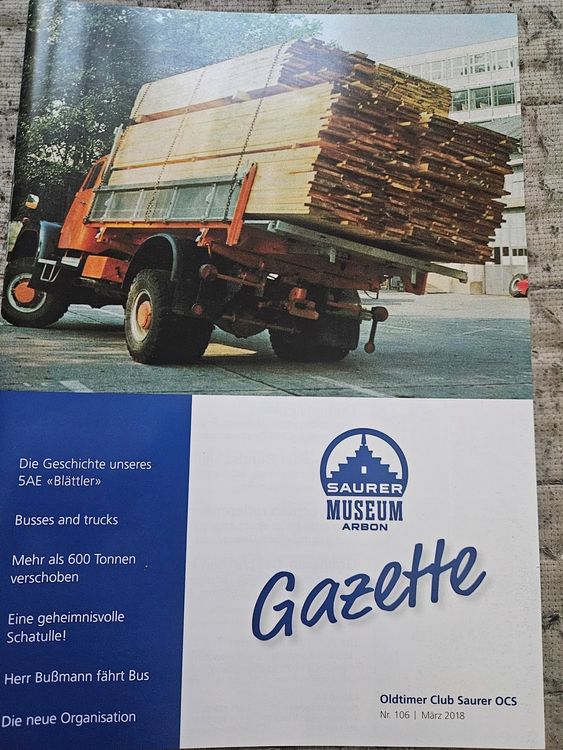 Saurer Gazette NR 106 3/18 Saurer 5 AE Saurer 2C xa (Gebraucht) in ...