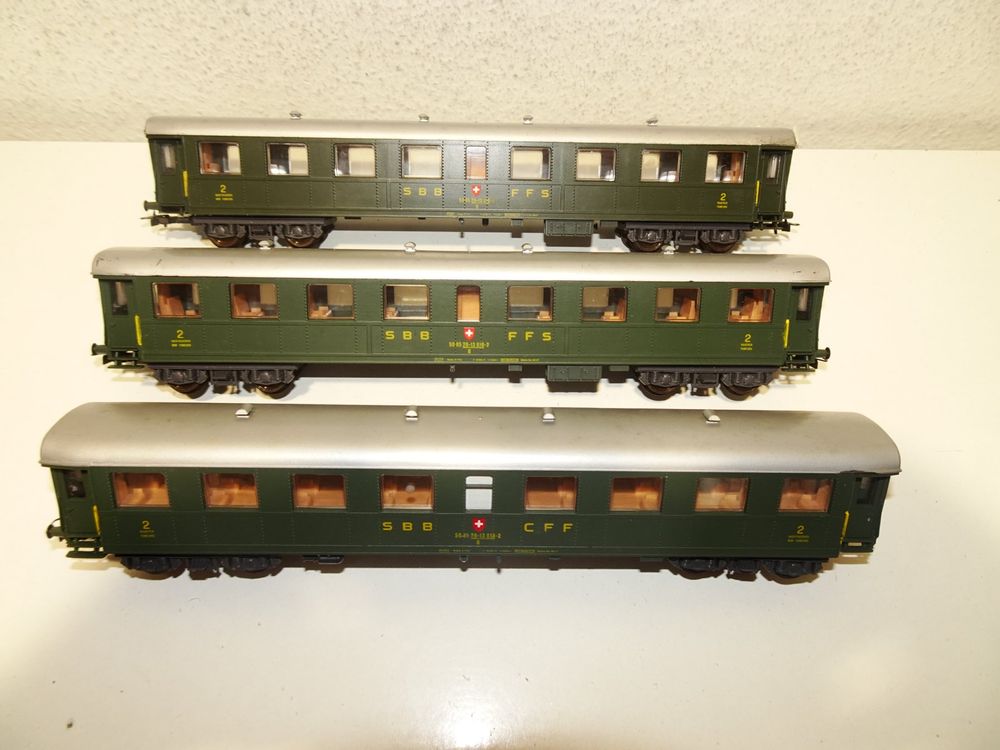 3 Lima Personenwagen SBB 2. Kl. 018-2 HO (8) (Gebraucht) in Luzern für CHF 25.9 – mit Lieferung ...