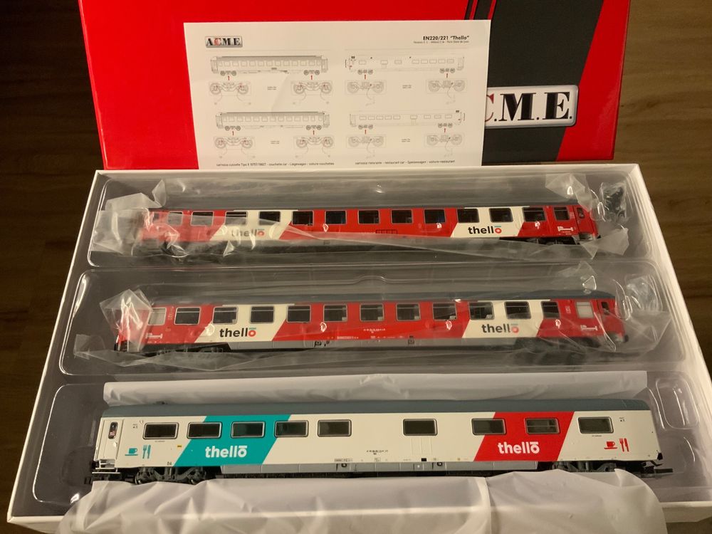 ACME 50223 - FS EuroNight „Thello“ - SET 2 - 3 Wagen (Neu (gemäss ...