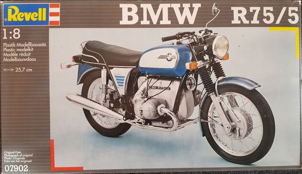 REVELL 07902 BMW R75/5 BAUSATZ 1:8 NOS (Neu und originalverpackt) in ...