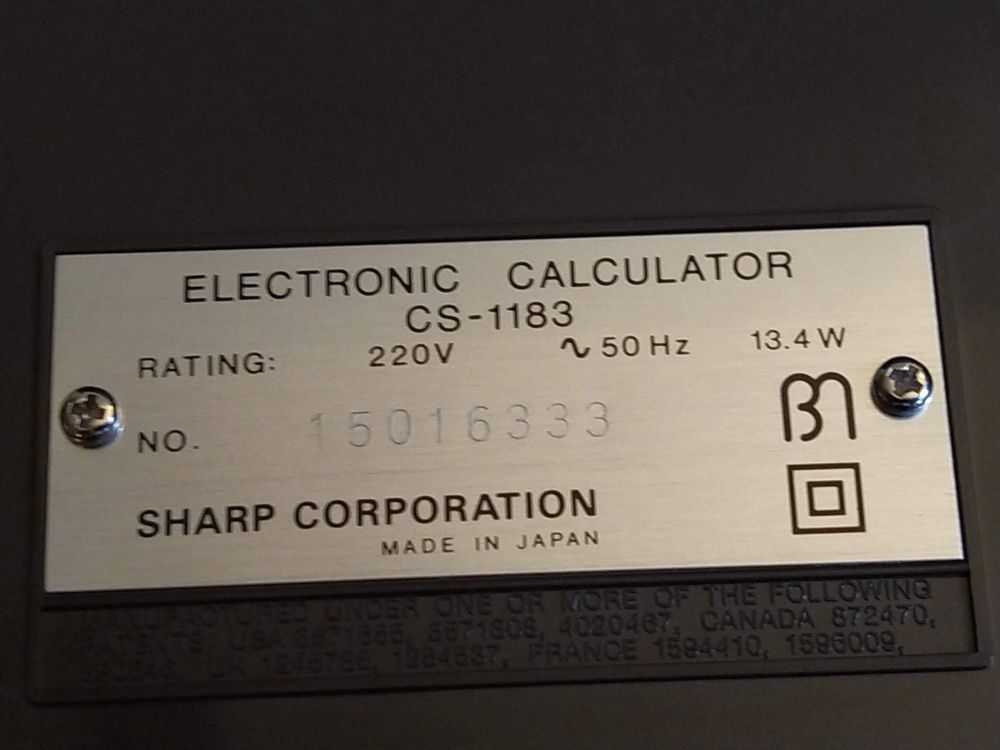 Tischrechner SHARP Compet CS-1183 (Gebraucht) in Oberdorf für CHF 32 ...