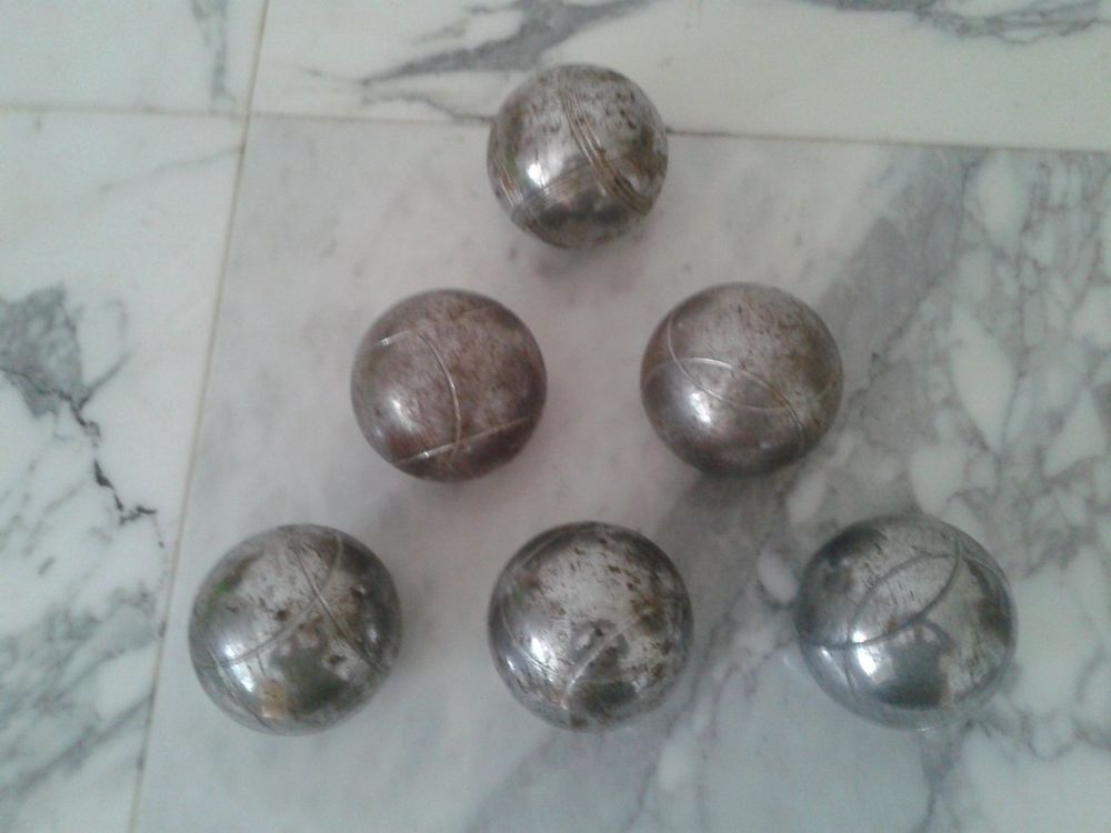 6 alte Boule / Pétanque / Boccia Kugeln Frankreich Vintage (Gebraucht ...