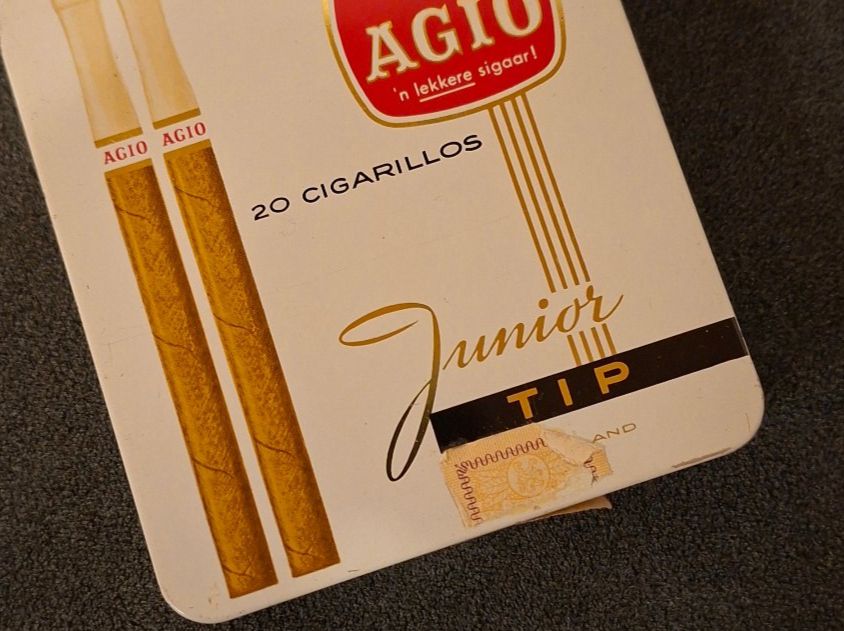 AGIO Junior Tip Cigarillo Dose, leer, Vintage Rarität! (Gebraucht) in ...
