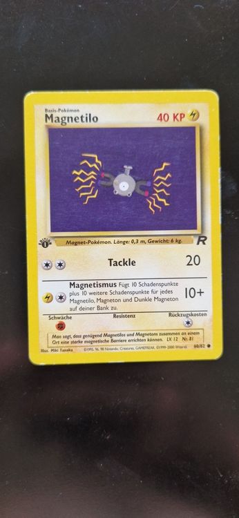 Pokemon Magnetilo 1. Edition Team Rocket (Gebraucht) in oberbuchsiten ...