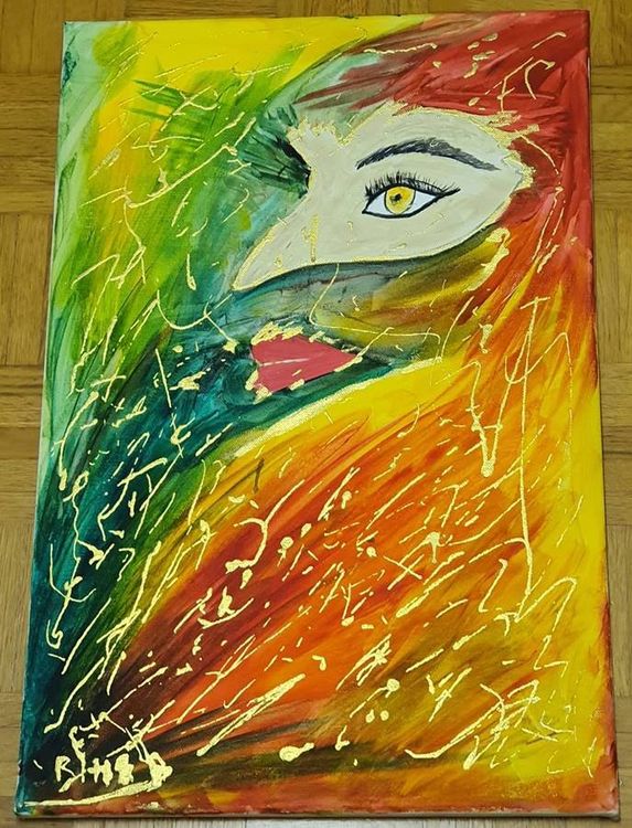 Gemälde Bild - Rot - Gold - 40 x 60 cm (Gebraucht) in Walenstadt für ...