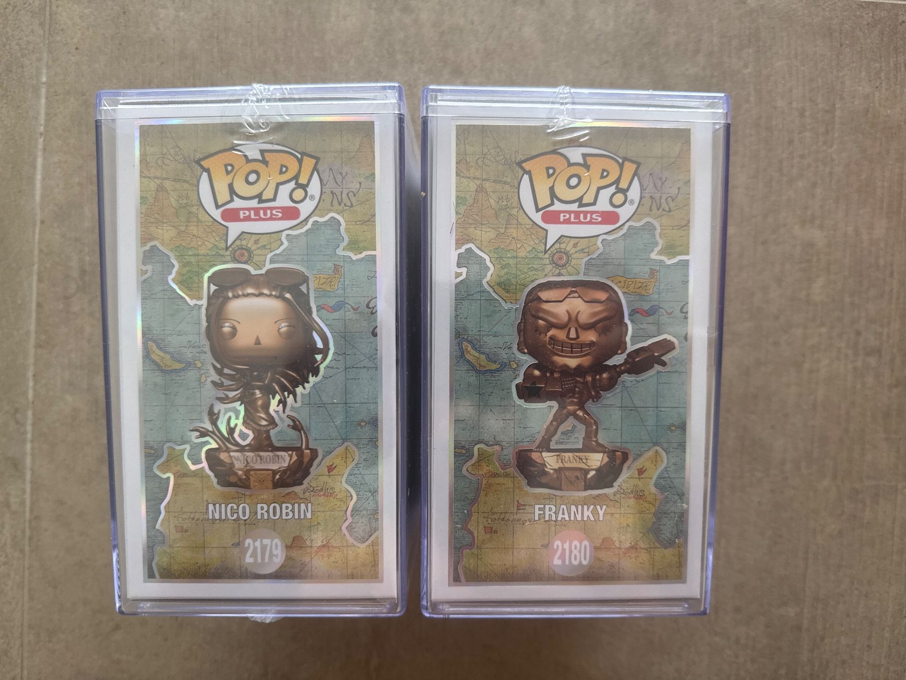 Funko Pop One Piece Oro Nico Robin & Franky set Nuovo! (Nuovo e nell ...