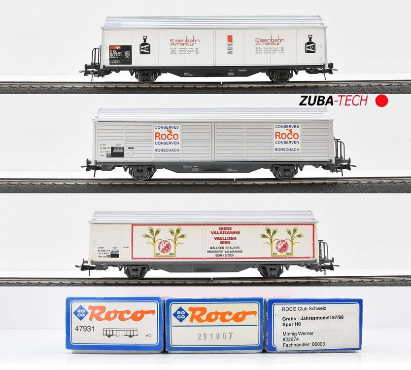 Roco 3x Schiebewandwagen SBB H0 GS OVP | Kaufen auf Ricardo