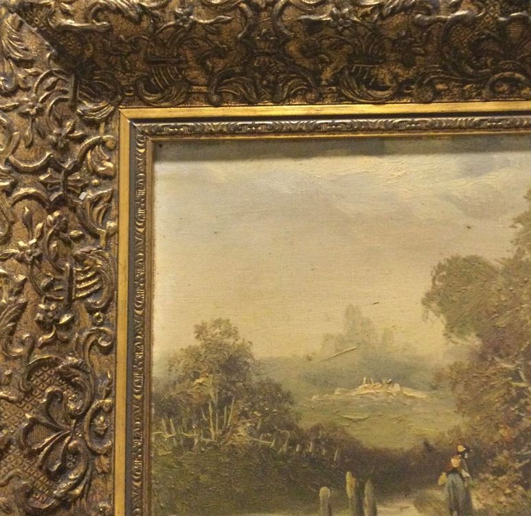 KÜNSTLER ? OELGEMÄLDE UNLESERLICH SIGNIERT MIT RAHMEN | Kaufen auf Ricardo