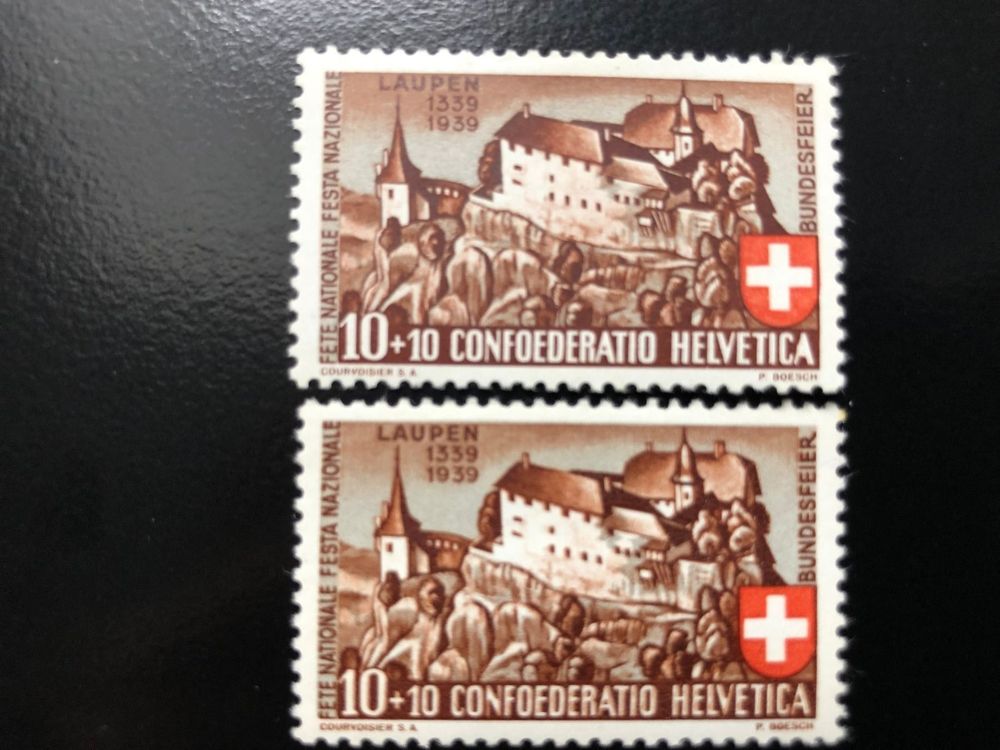 2 timbres neufs* avec variété Pro Patria (D'occasion) à Charmey ...