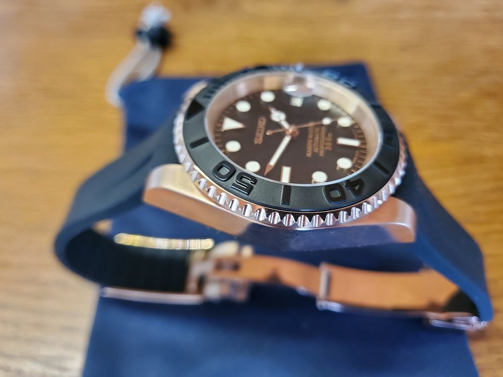 Seiko Mod Yachtmaster Style Oysterflex Automatic 44mm | Kaufen auf Ricardo