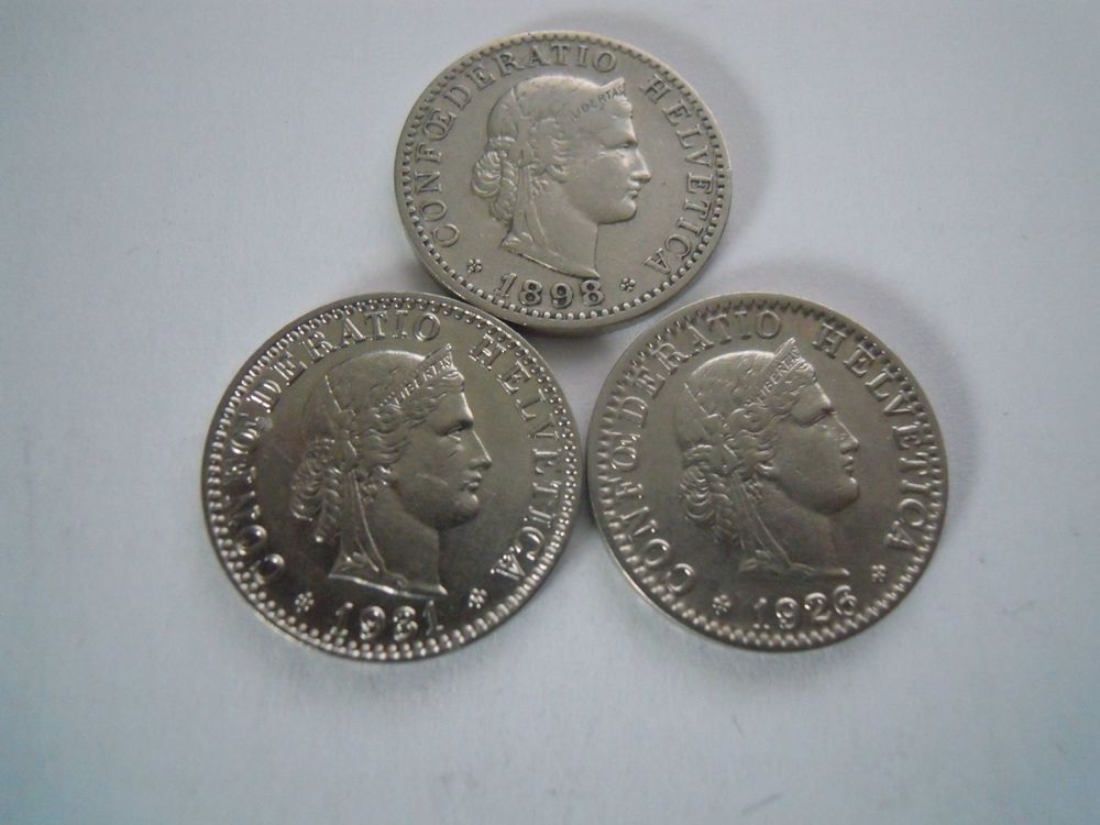 3 x 20 Rp. uralt (Gebraucht) in Kriegstetten für CHF 1.4 – mit Lieferung auf Ricardo kaufen