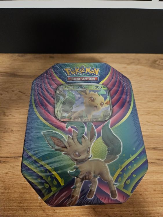 Pokemon TCG 2018 Leafeon-GX Tin Box "OVP" - EN (Neu und ...