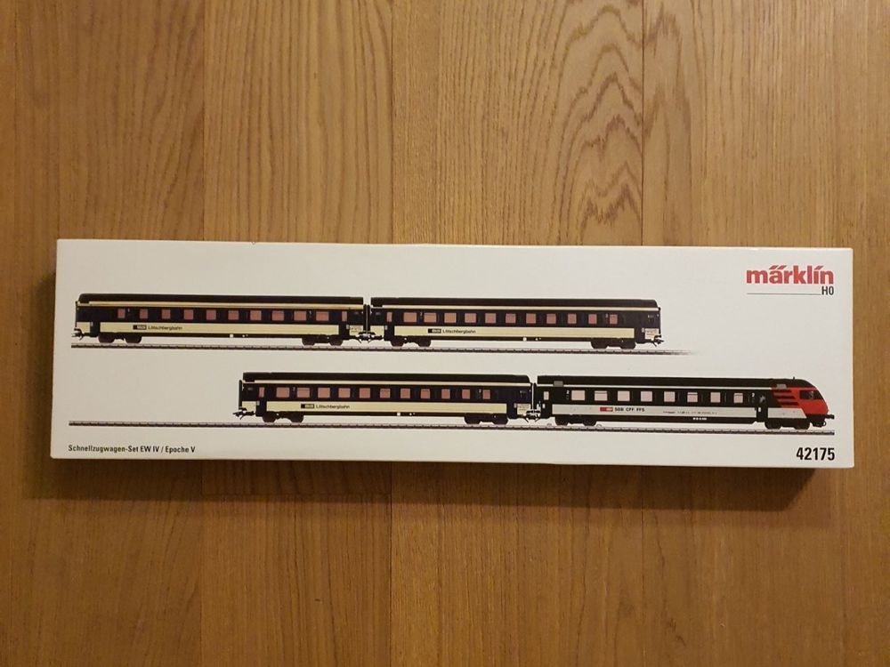 Märklin 42175 BLS Personenwagen-Set, 4 Schnellzugwagen (Neu (gemäss ...