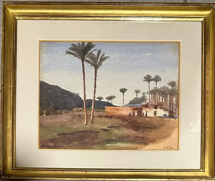Alte Landschafts Aquarell Signiert Cairo | Kaufen auf Ricardo