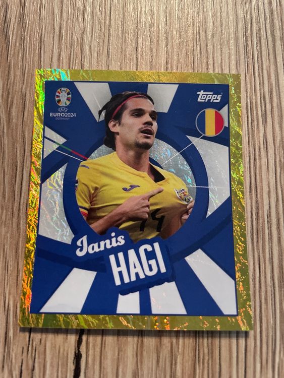 TOPPS STICKER EM 2024 / JANIS HAGI GOLD GLÄNZIG / ROM PTW | Kaufen auf ...