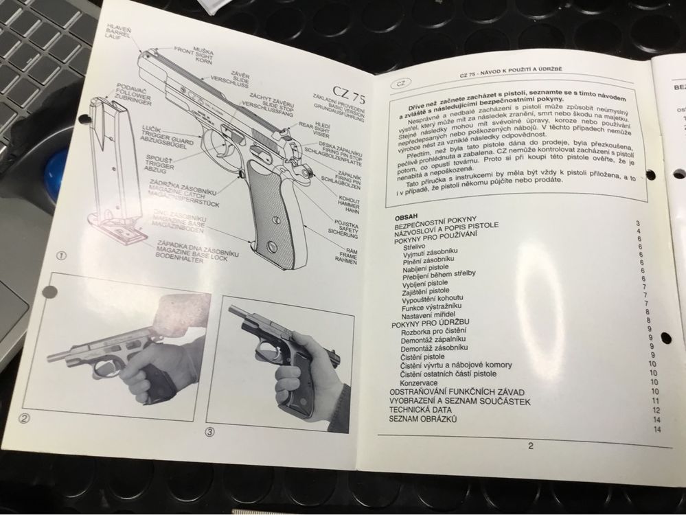 WAFFEN ANLEITUNG PISTOLEN CZ 75 / 75 BD | Kaufen auf Ricardo