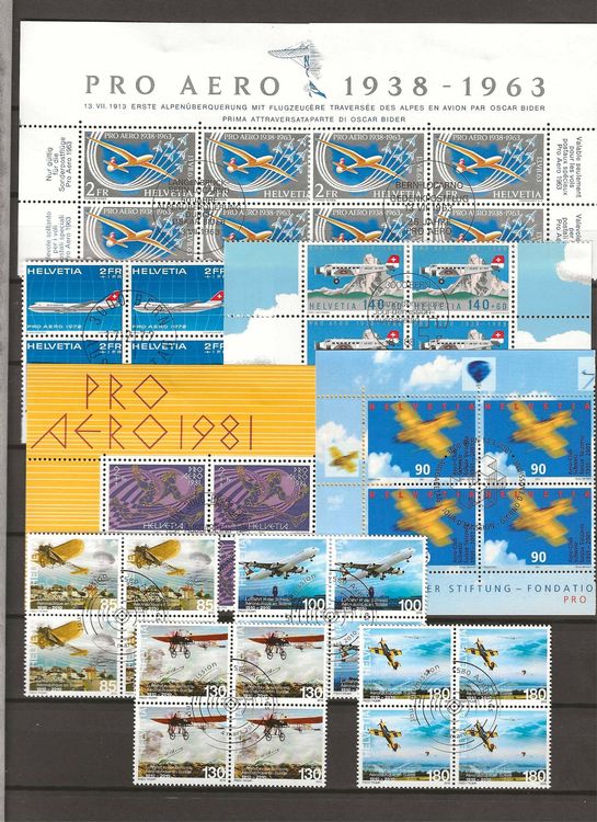 Lot mit Flugpost /Flugzeuge im Viererblock | Kaufen auf Ricardo