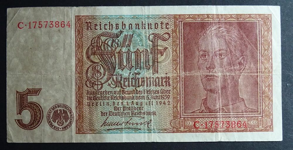 REICHSBANKNOTE 1942, 5 Reichsmark | Kaufen auf Ricardo